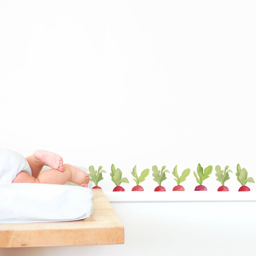 Radishes • Peel-and-Stick Wall Decals – Mej Mej