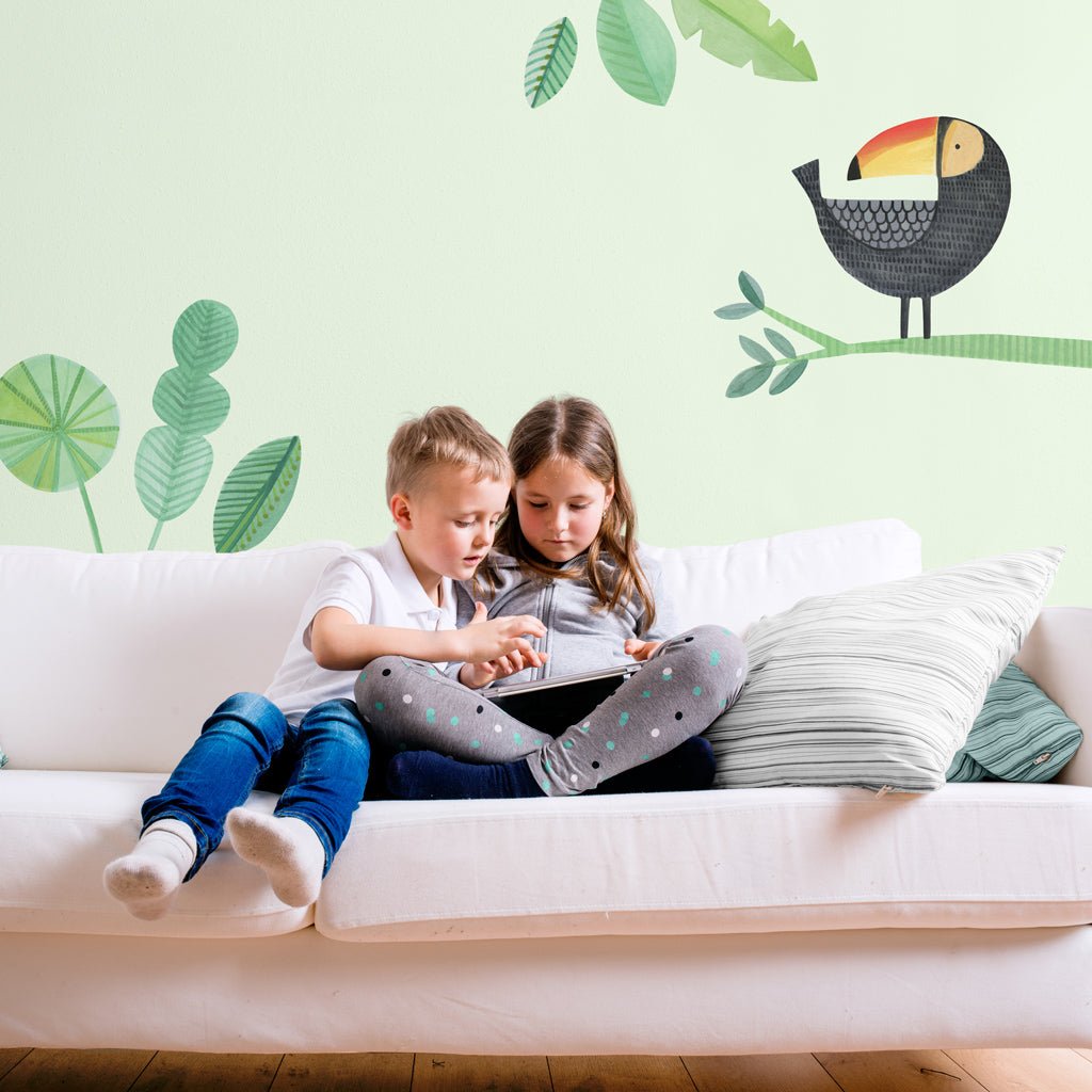 Modern Jungle Toucan Kit • Peel-and-Stick Wall Decals – Mej Mej