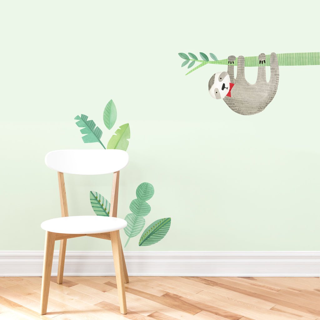 Modern Jungle Sloth Kit • Peel-and-Stick Wall Decals – Mej Mej