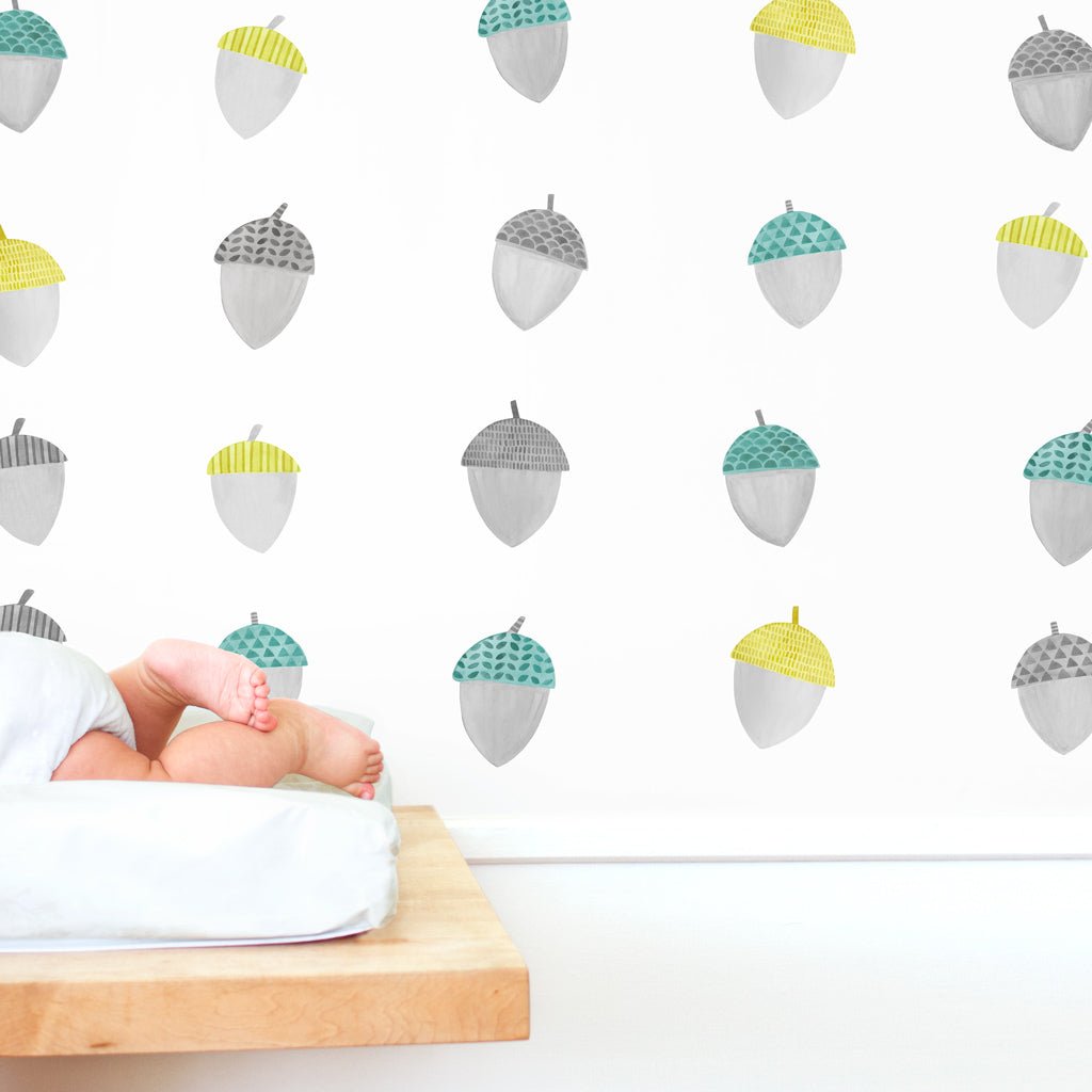 Acorns • Neutral • Peel-and-Stick Wall Decals – Mej Mej